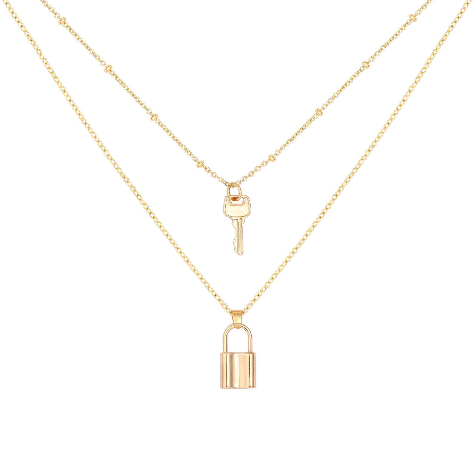 Dainty Gold Lock Necklace Lock & Key Pendant Necklaces | Etsy