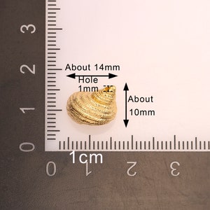 6pcs Dainty Gold Conch Shell Charms Pendant,18k Gold Plated Sea Shell ...
