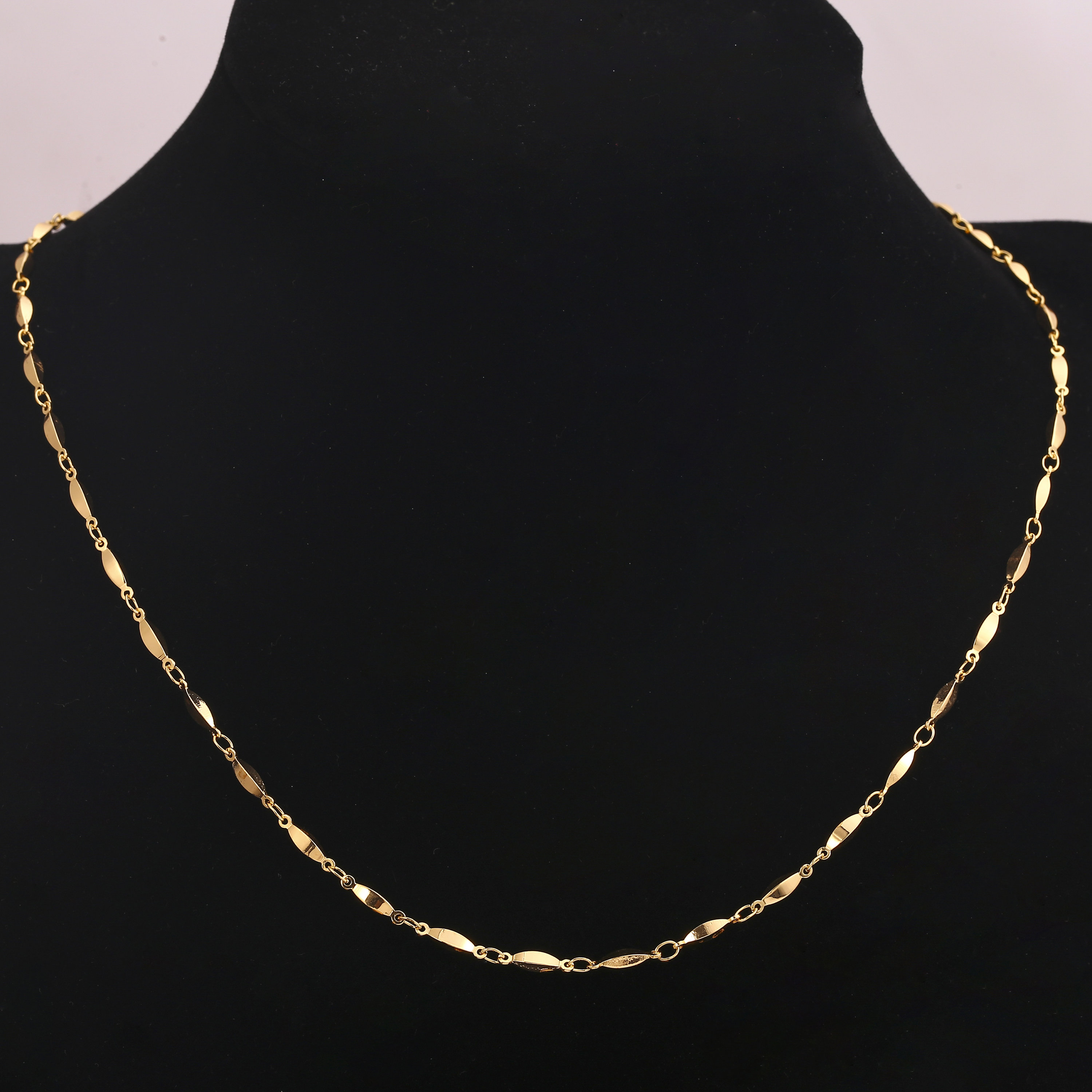 18k Gold Plated Oval Chain Gold Link Chain 3.2 FT Faceted - Etsy