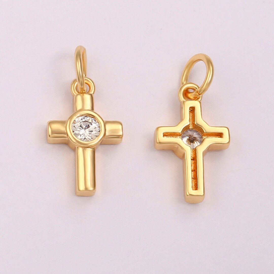 8pcs 18k Shiny Gold Cross Charm13x8mm Mini Cross - Etsy Canada