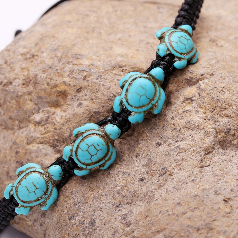 Turquoise Turtle Bracelet Hawaii Sea Turtle Braided Bracelet - Etsy