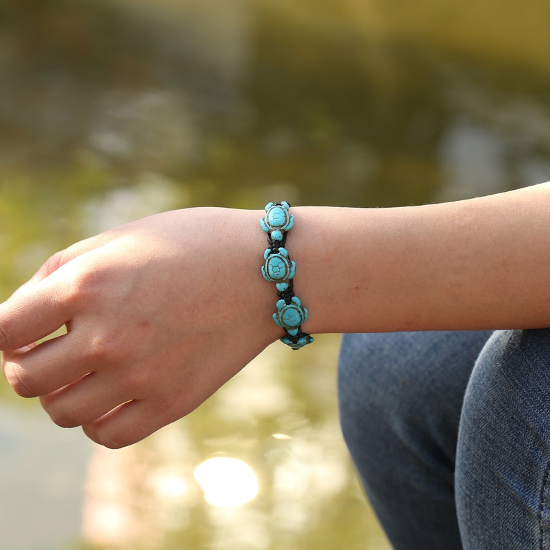 Turquoise Turtle Bracelet Hawaii Sea Turtle Braided Bracelet - Etsy