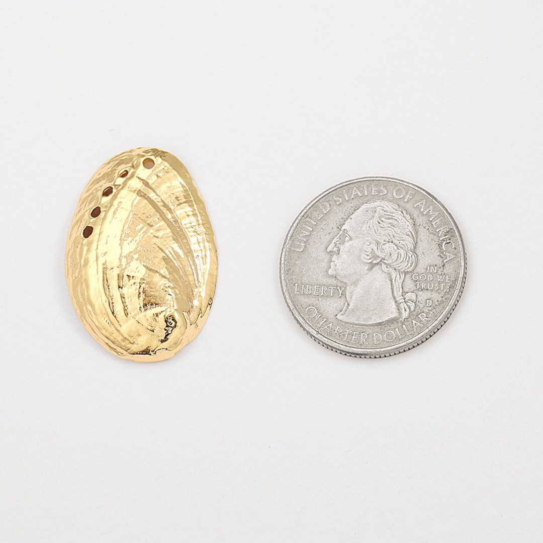 18K Gold Plated Clam Shell 5PCS Gold Shiny Shell 28x18mm - Etsy