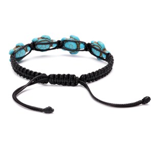 Turquoise Turtle Bracelet Hawaii Sea Turtle Braided Bracelet Wax Cord ...