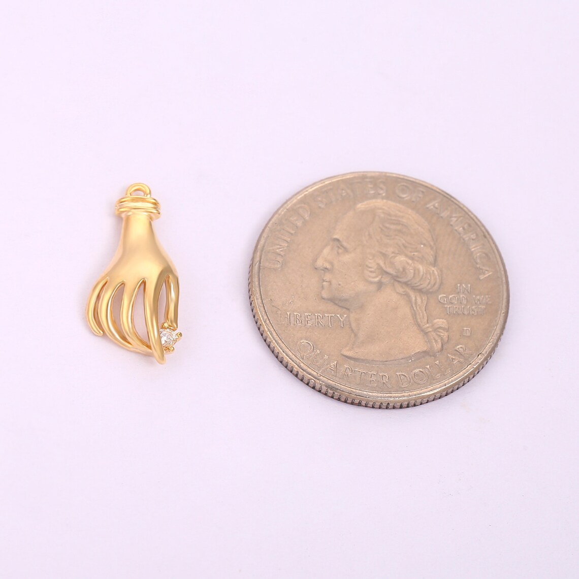 6pcs 18k Shiny Gold Hand Charmpolished Hand Gesture | Etsy