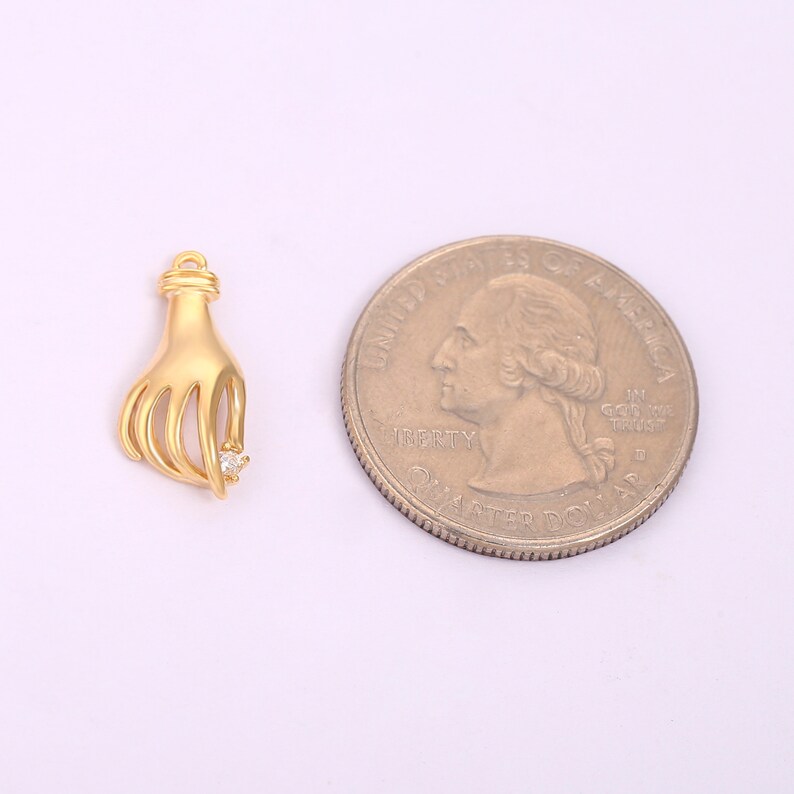 6pcs 18k Shiny Gold Hand Charmpolished Hand Gesture | Etsy