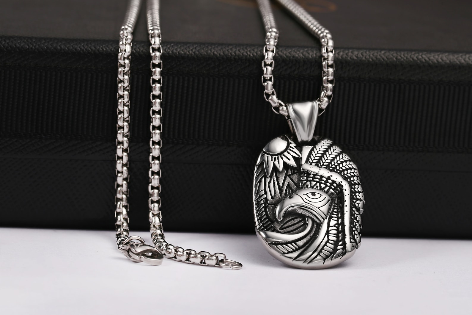 Eagle Necklace for Menstainless Steel American Eagle Pendant - Etsy