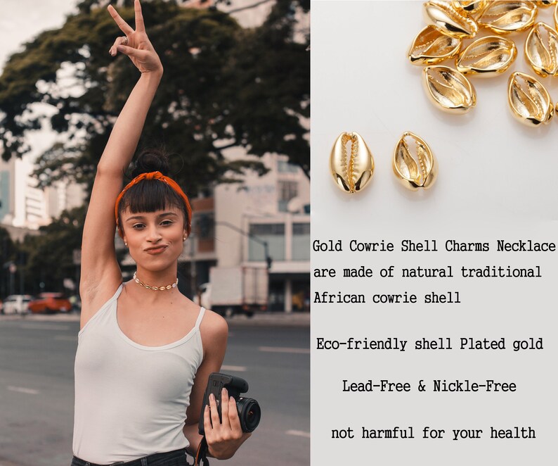 Cowrie Shell Necklace Gold Shell Choker Puka Shell Necklace - Etsy