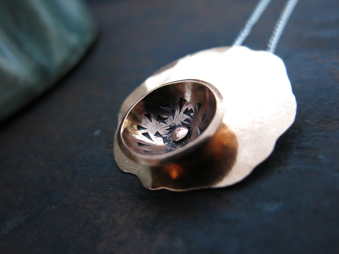Lilypad Copper Pendant, Copper Pendant, Handmade Pendant, Recycled ...