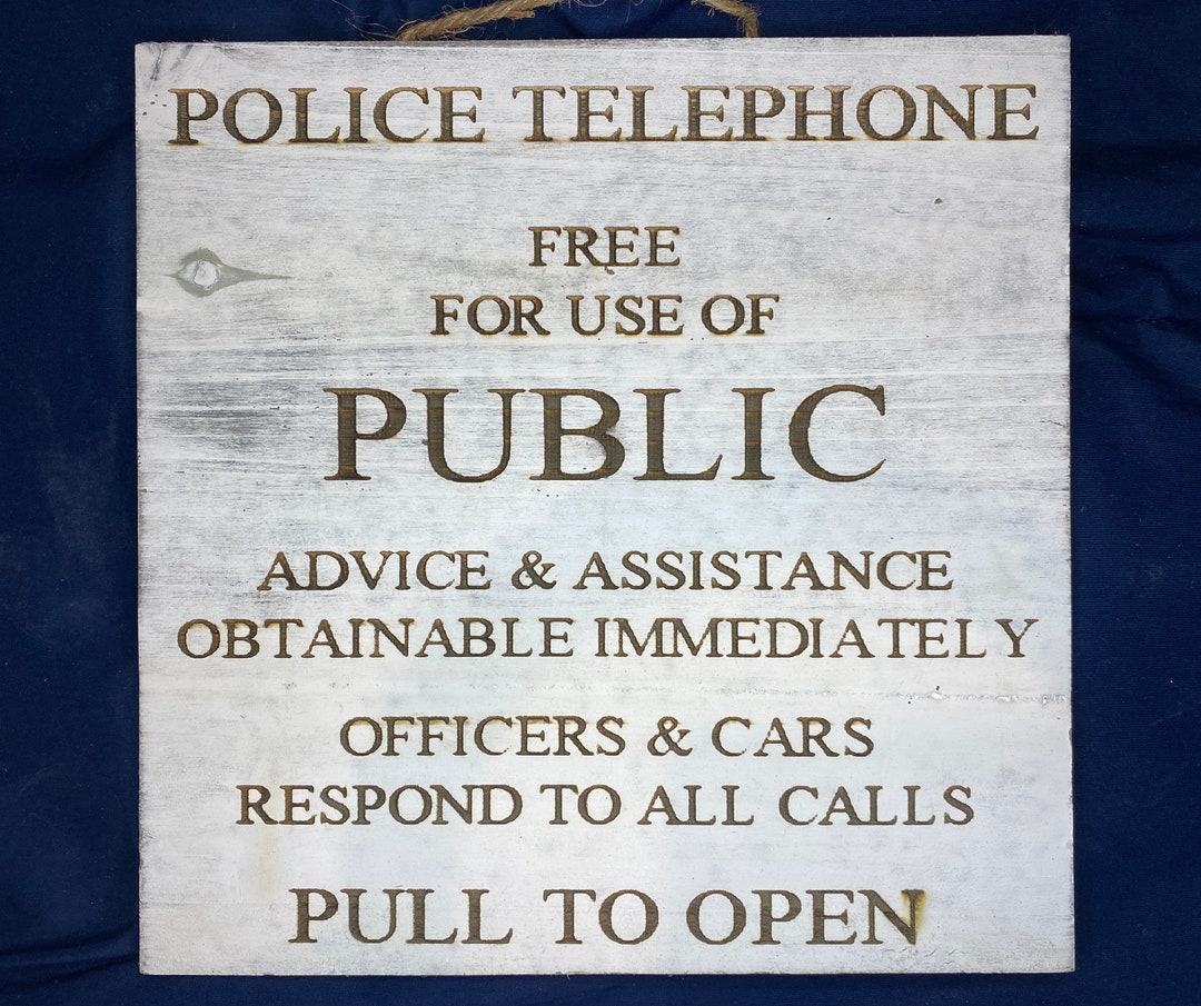 Dr Who Police Box Sign Free Use for Public - Etsy