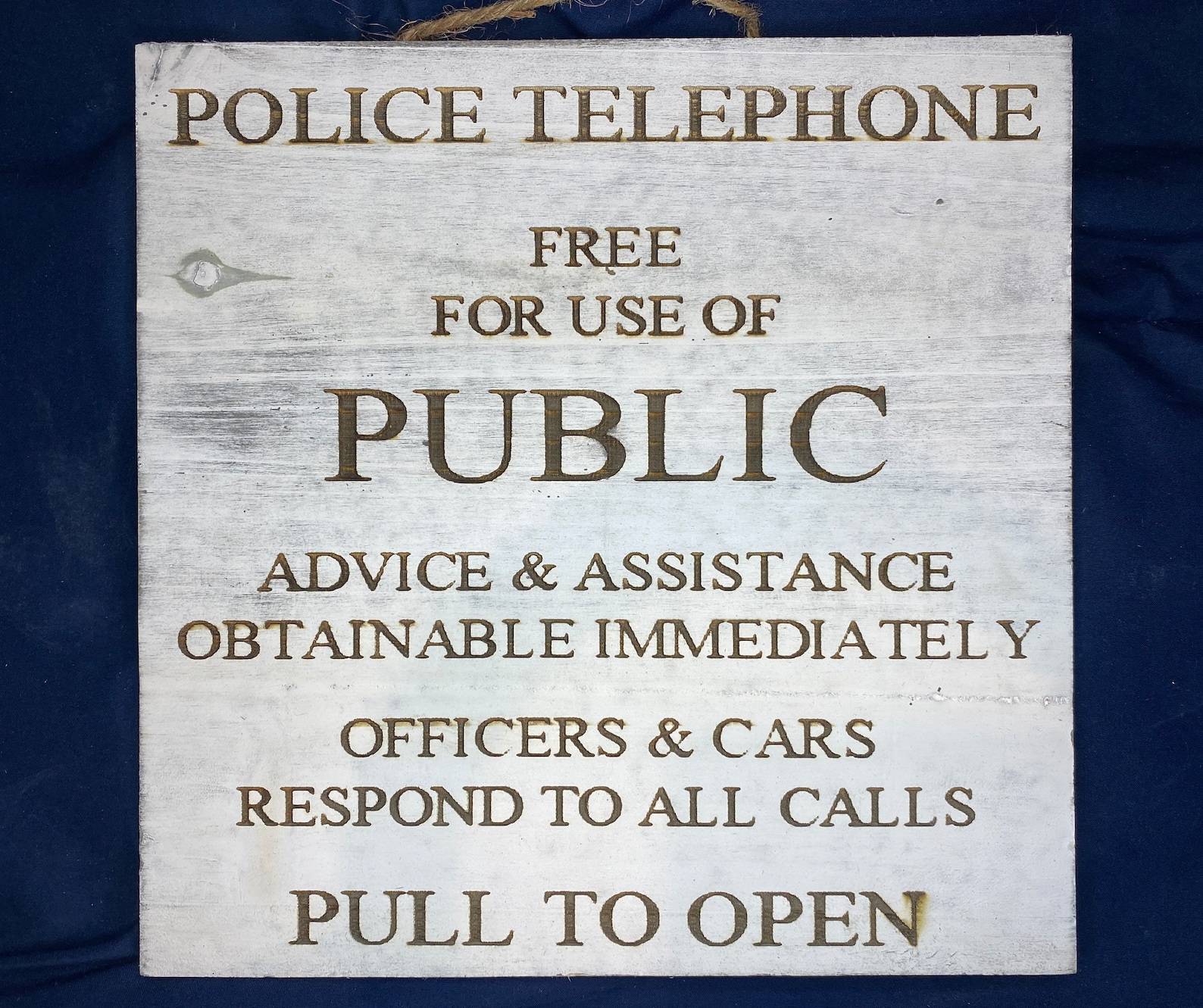 Dr Who Police Box Sign Free Use for Public - Etsy