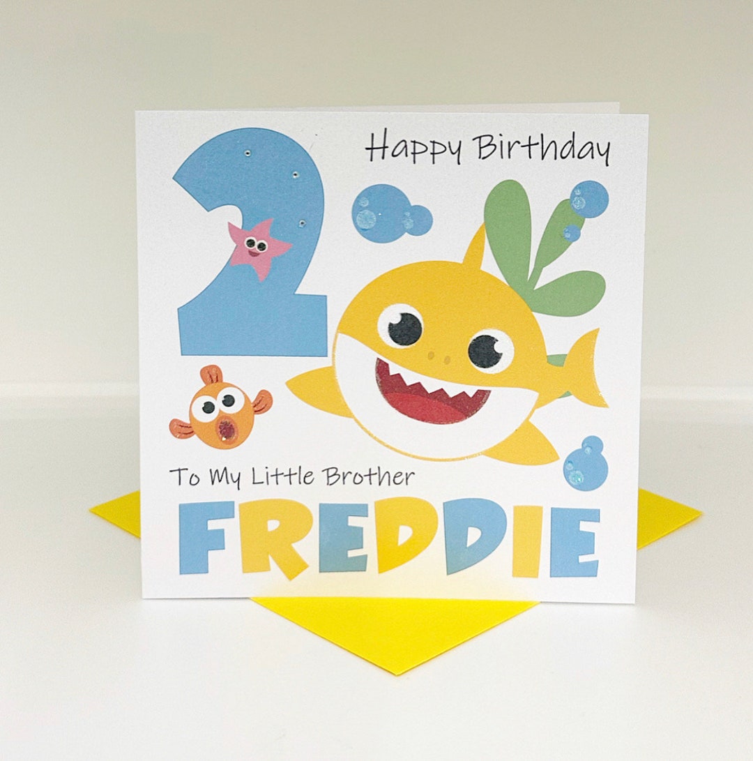 Baby Shark Themed Card blue or Pink - Etsy