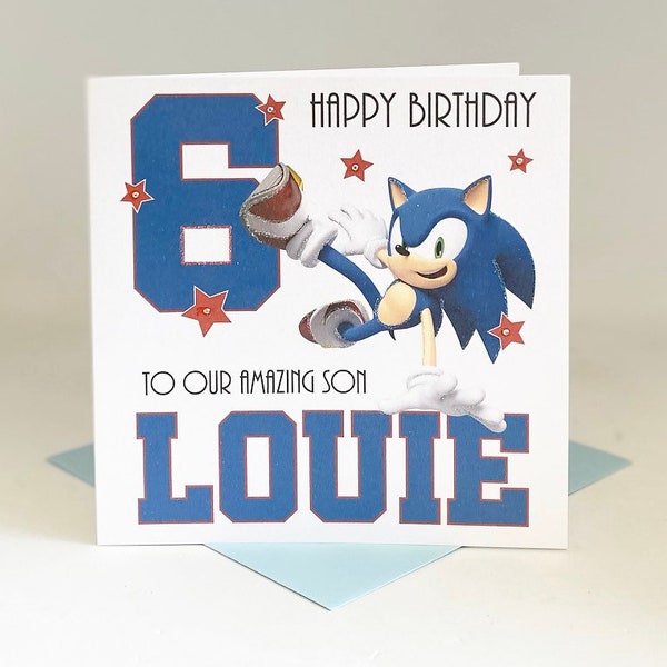 Sonic Birthday Card - Etsy UK