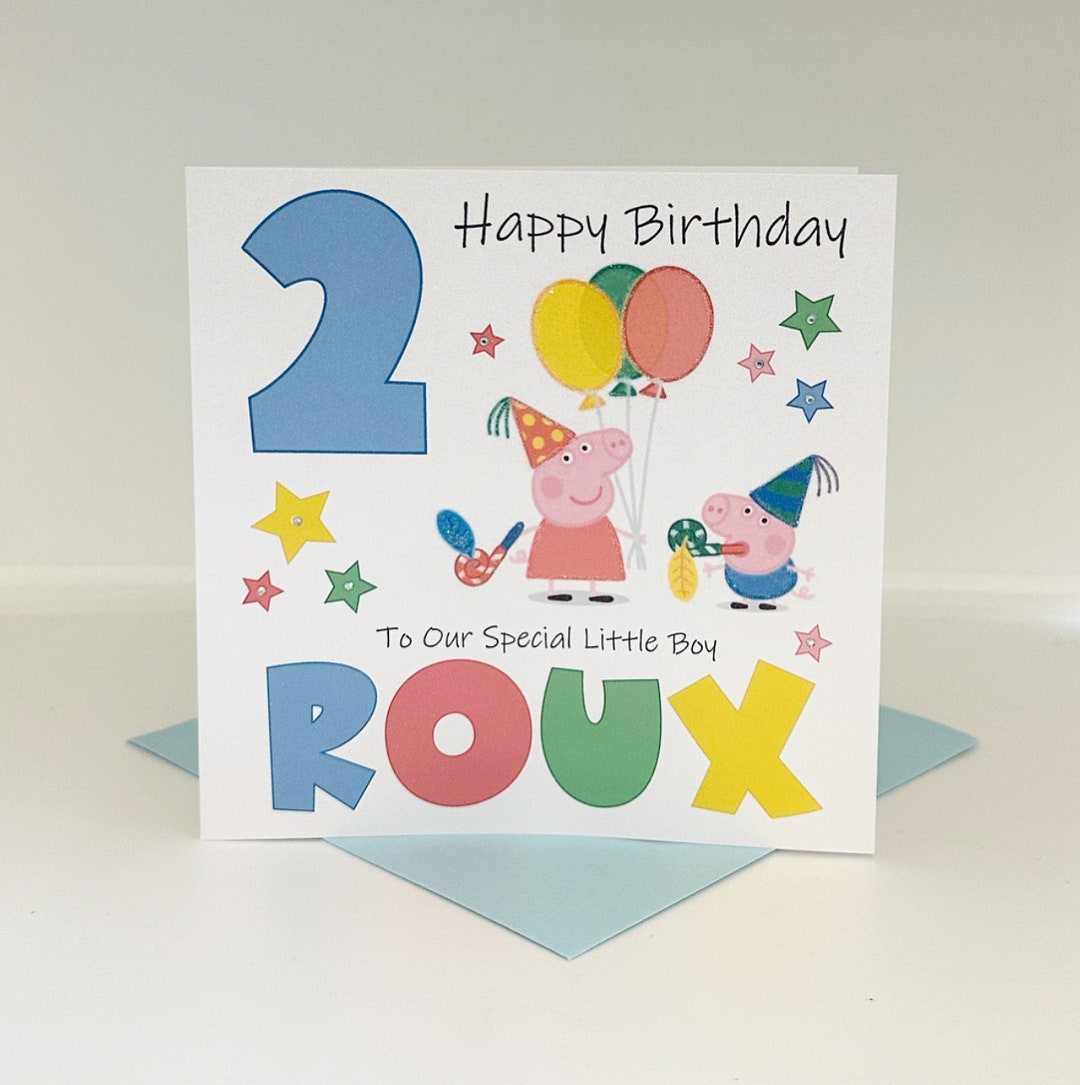 Peppa Themed Birthday Card - Etsy