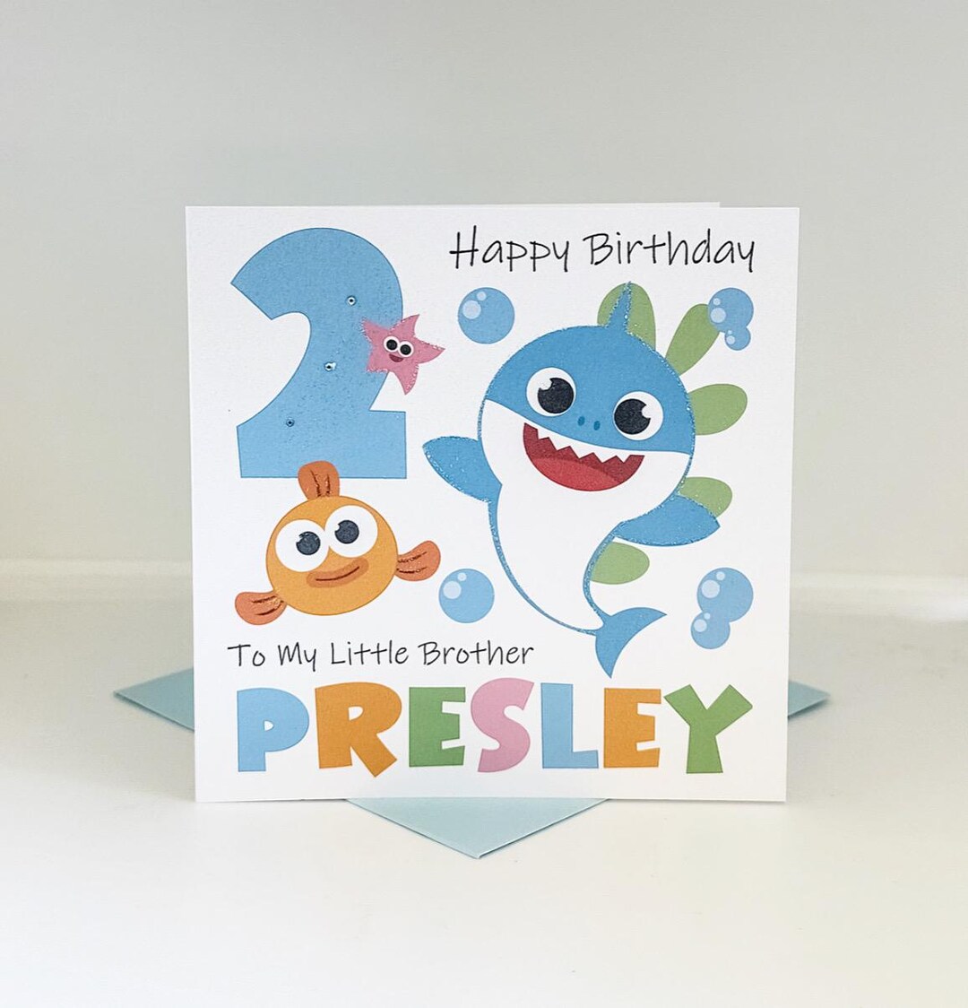 Shark Themed Card blue or Pink Three Designs - Etsy