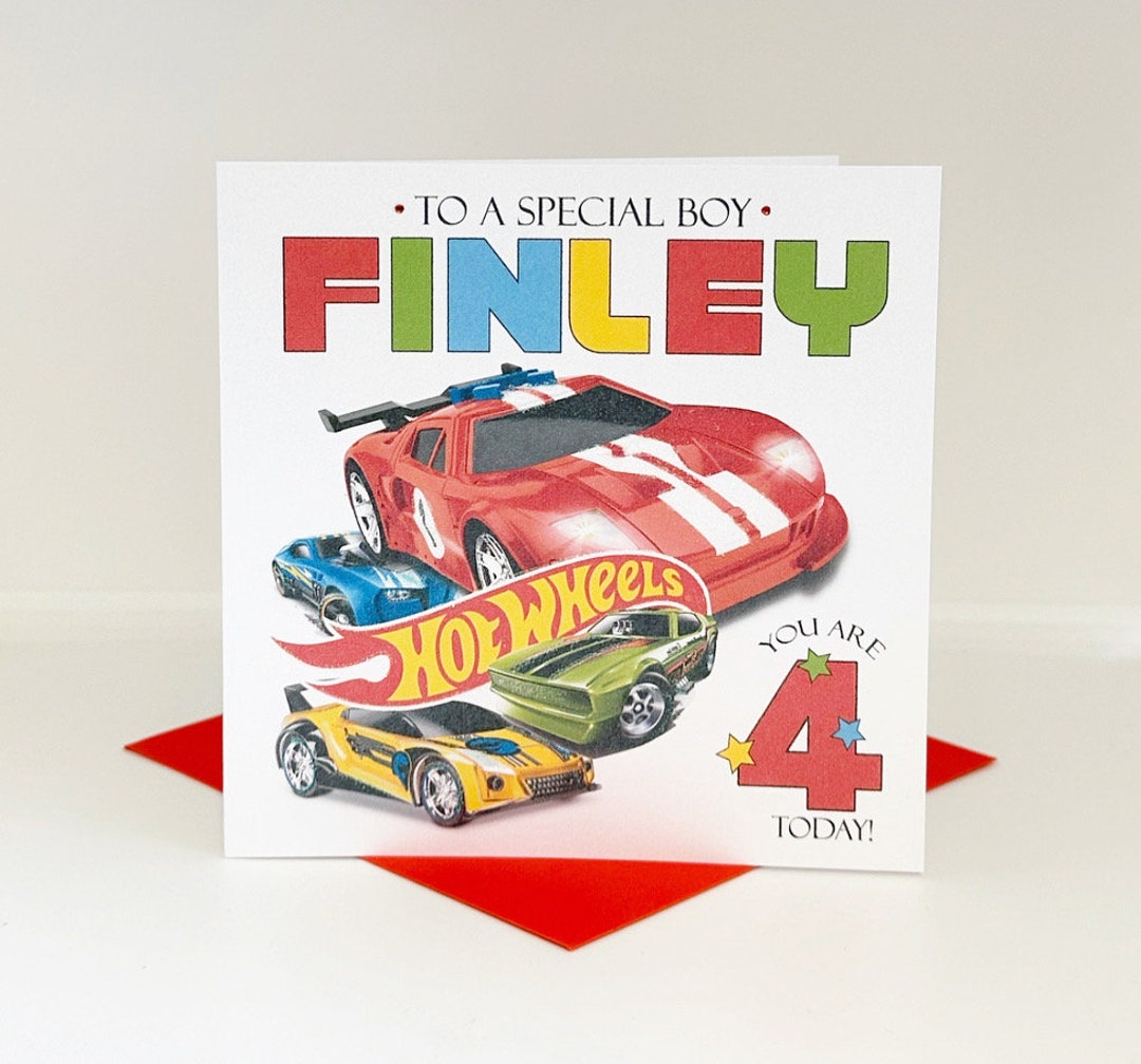Hot Wheels Car Themed Card - Etsy UK