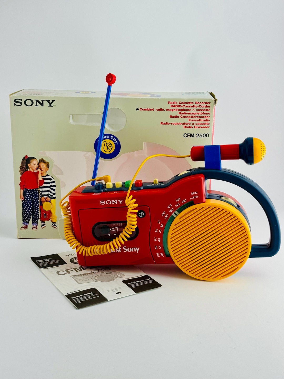 Vintage My First Sony Radio Cassette Recorder CFM-2500 With Microphone ...