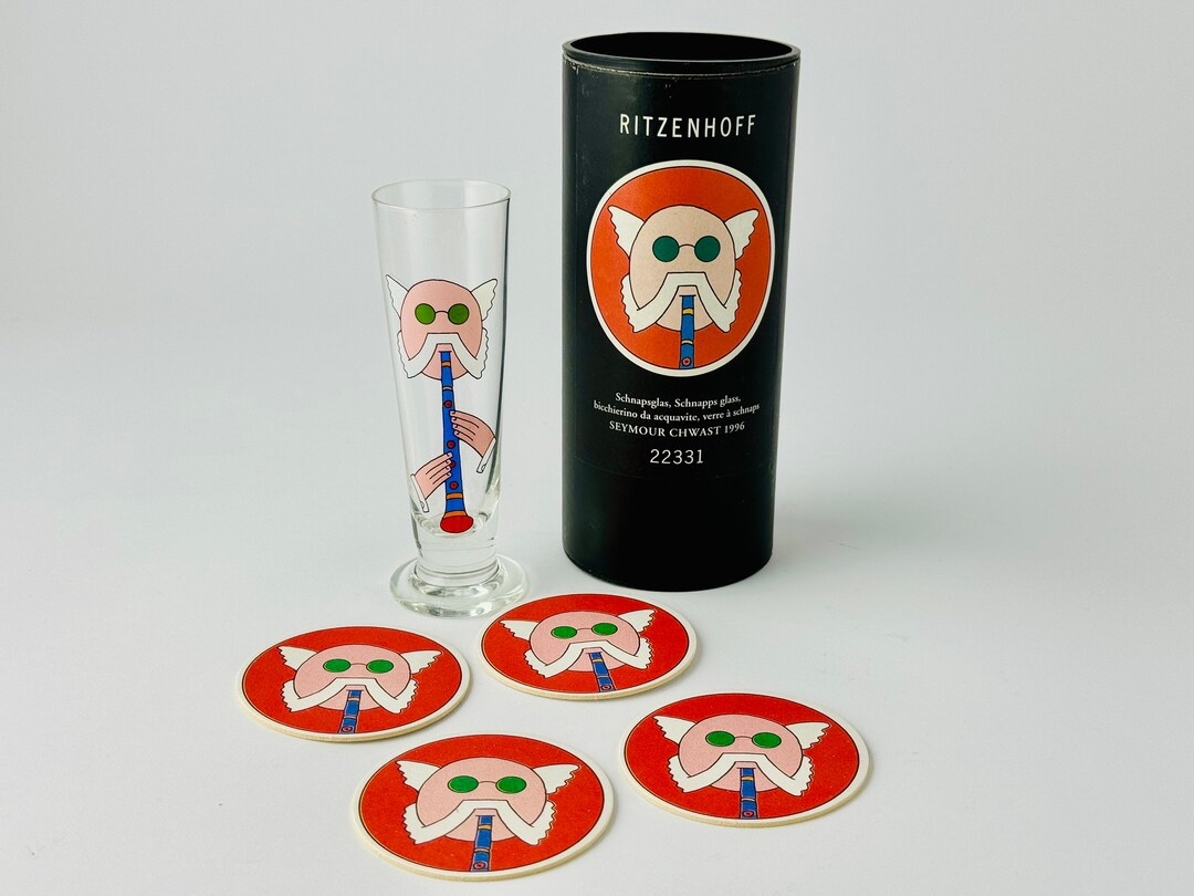 Vintage Ritzenhoff Schnapps Glass With Seymour Chwast Design (1996 ...