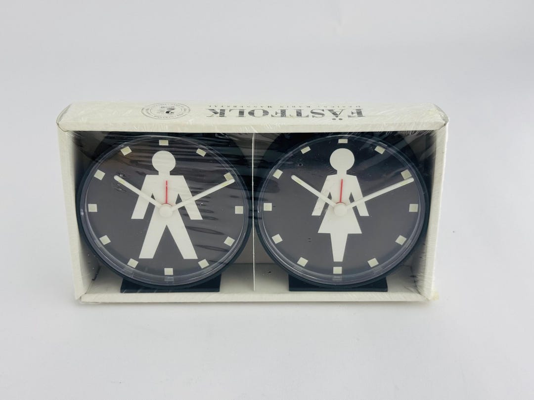 Rare 1980s IKEA Fastfolk Clock Set by Karin Mannerstål | New in Box ...