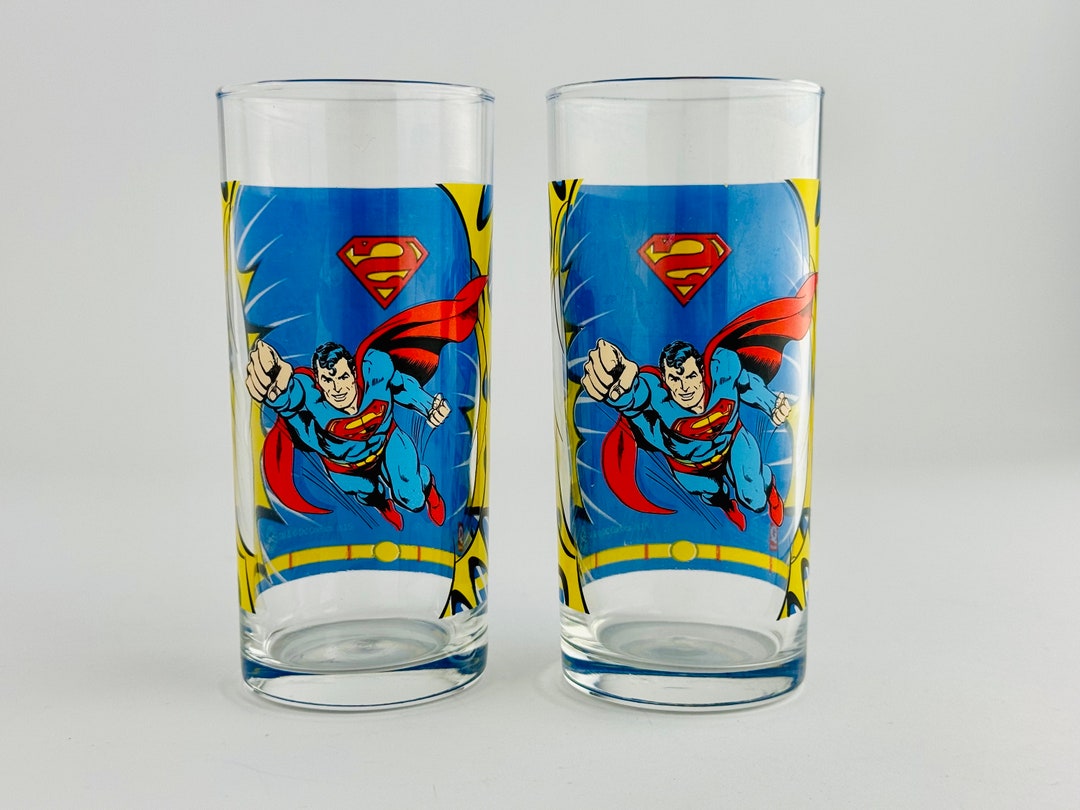 Vintage Superman Glass DC Comics Hero Collector's Item, Perfect Gift ...