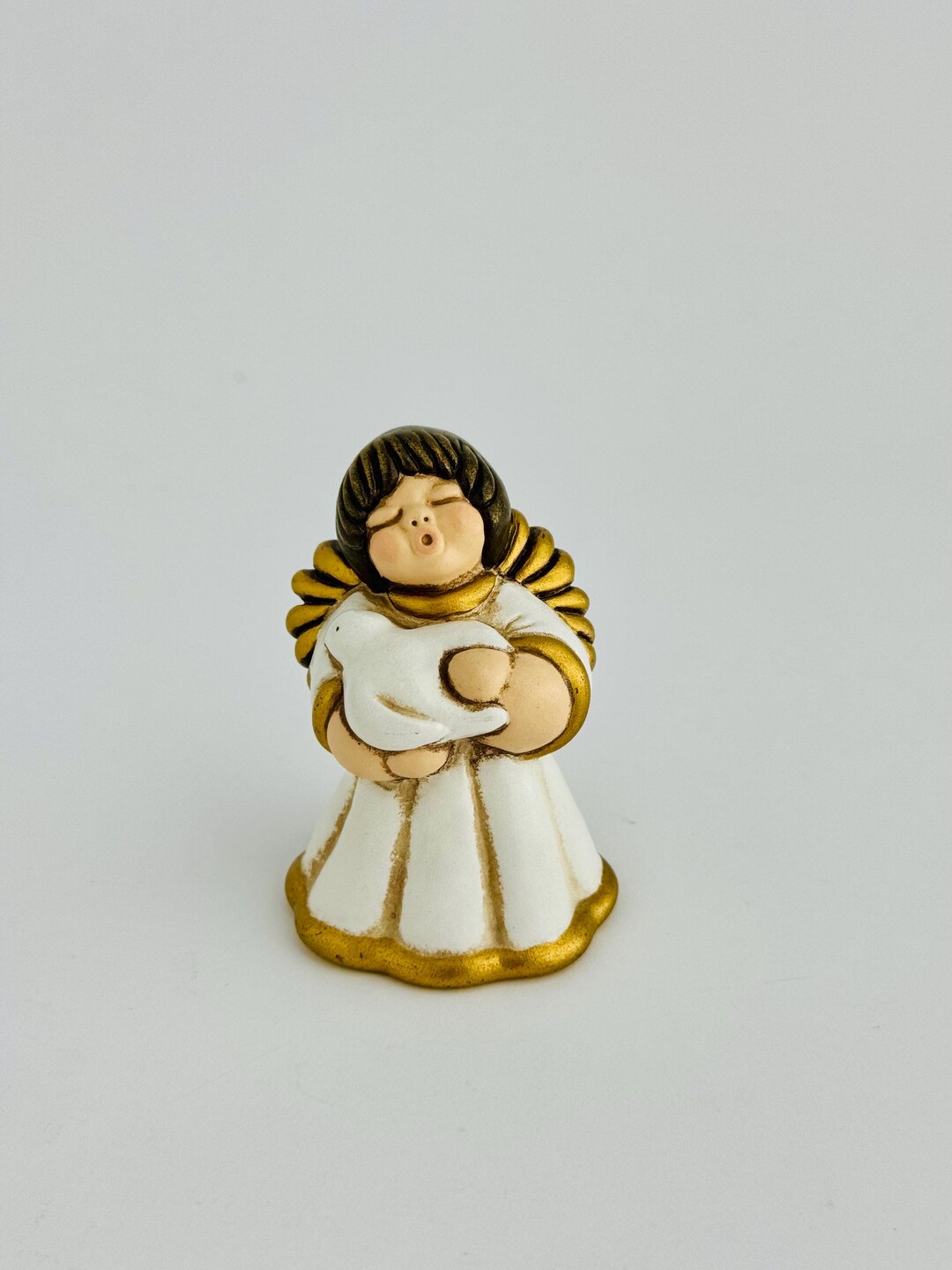 Vintage Thun Angel With Dove – Ceramic Guardian Angel Figurine, Perfect ...