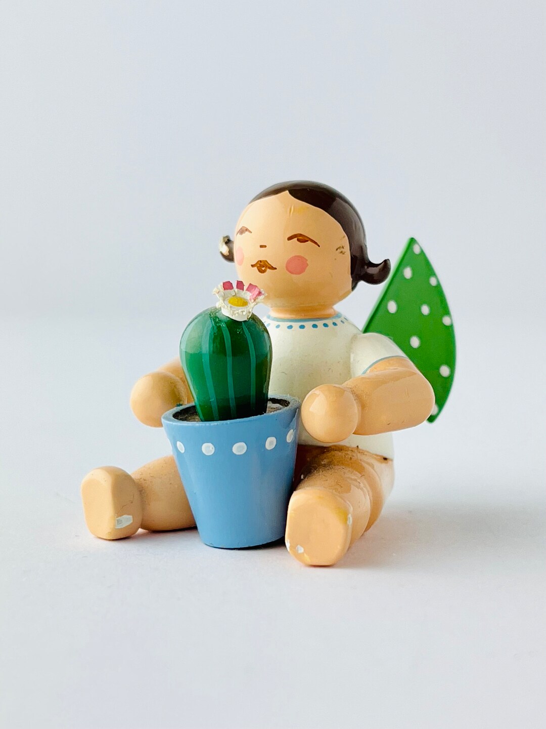 Wendt and Kuhn Erzgebirge Angel Girl With Cactus - Handcrafted Beauty ...