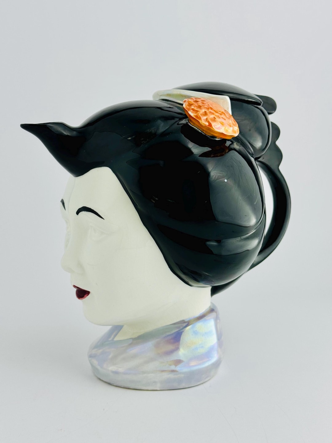 Vintage Geisha Girl Teapot by Swineside – Hand-painted 1980s ...