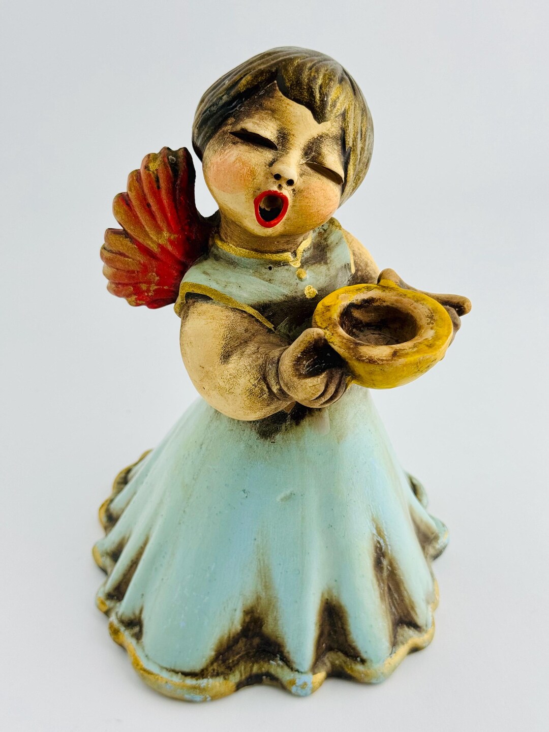 Very Large Vintage Bozner Thun Angel Candle Holder – 20 Cm, Hand ...