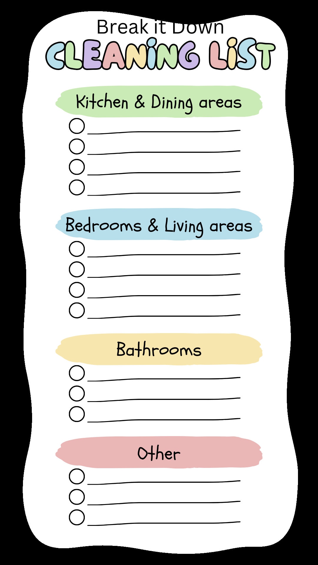 Cleaning List- Made Simple - Etsy