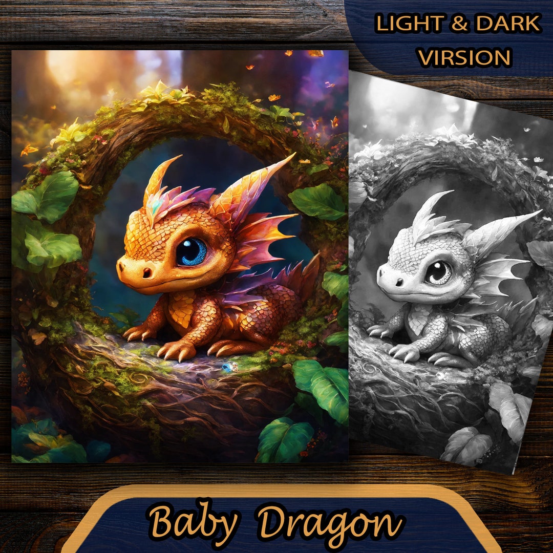 Mythical Creatures Coloring Page Book, Adults & Kids Instant Download ...