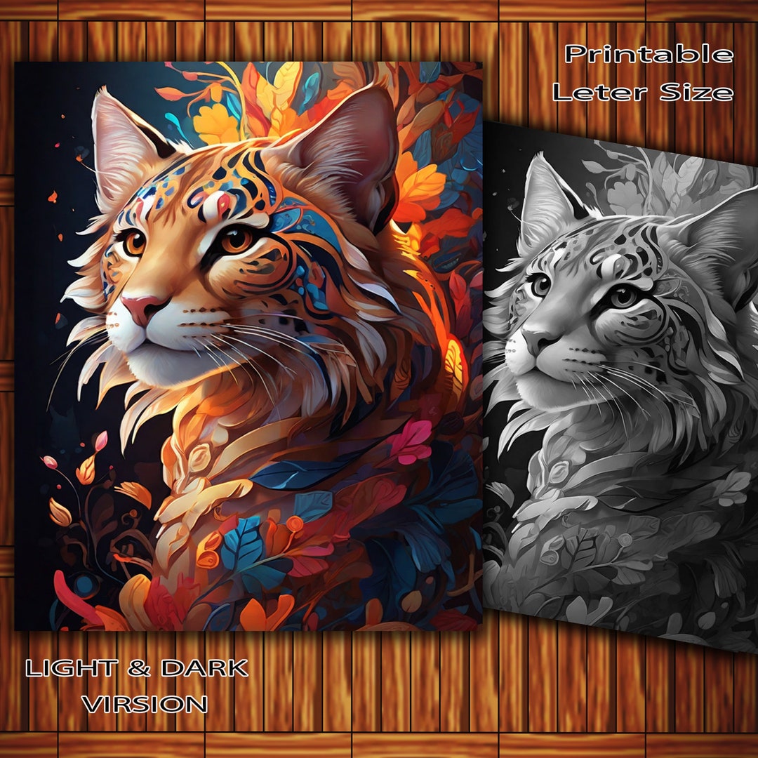 Floral Safari Animals Coloring Book, Printable African Animal Coloring ...