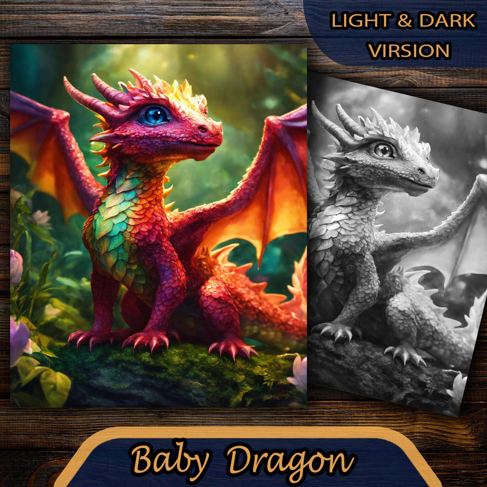 Mythical Creatures Coloring Page Book, Adults & Kids Instant Download ...