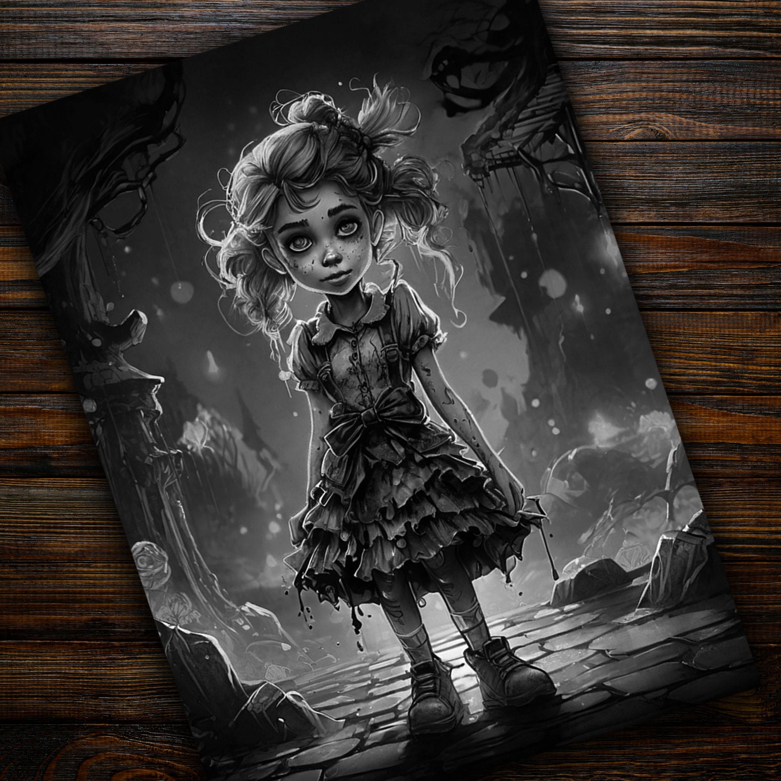 Gothic Girls Adult Coloring Pages, 15 Digital Downloads, Beautiful ...