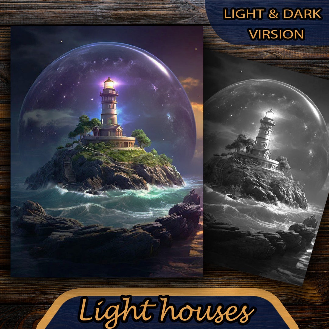 Lighthouse Coloring Page, Ocean Coloring Book, Waves Coloring Book ...