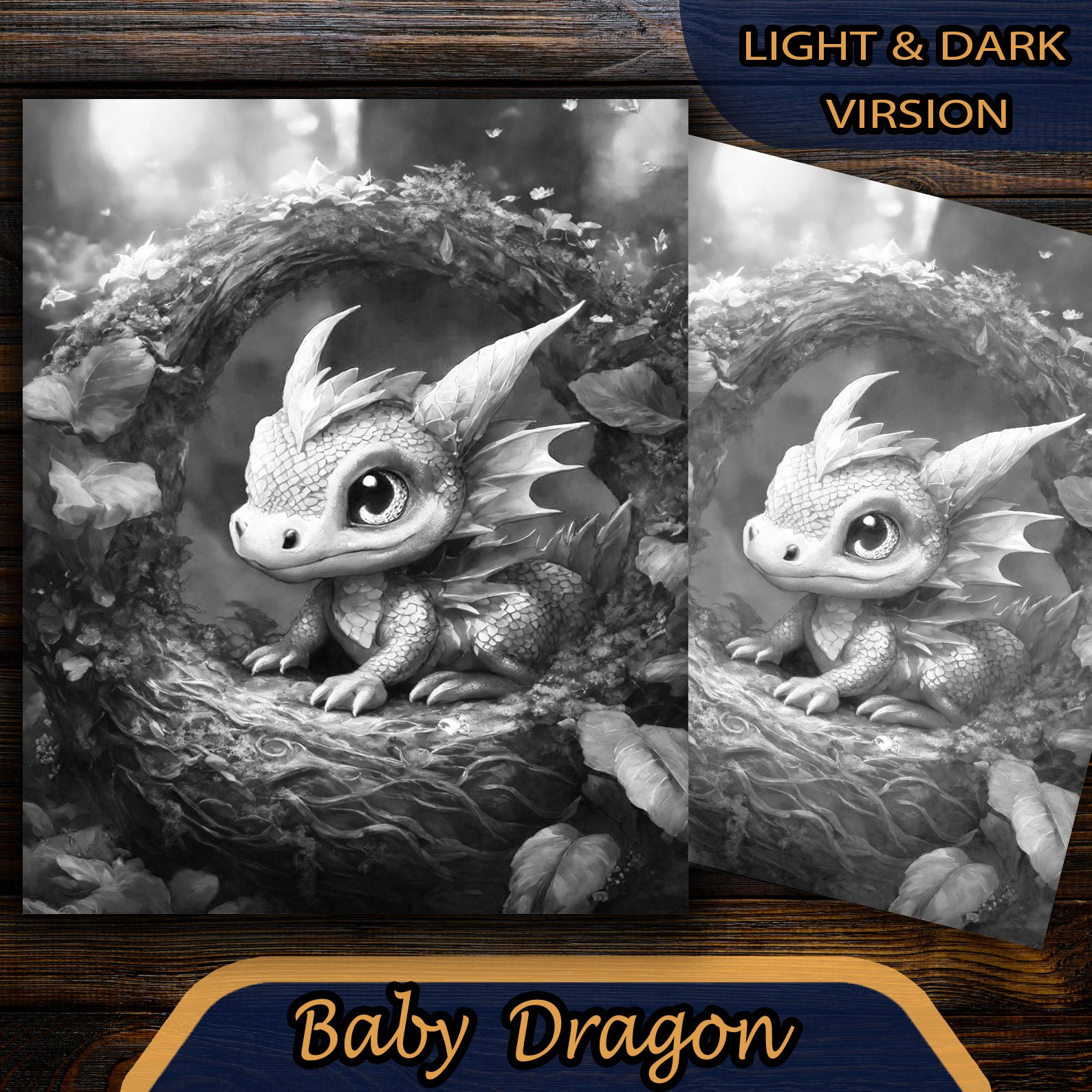 Mythical Creatures Coloring Page Book, Adults & Kids Instant Download ...