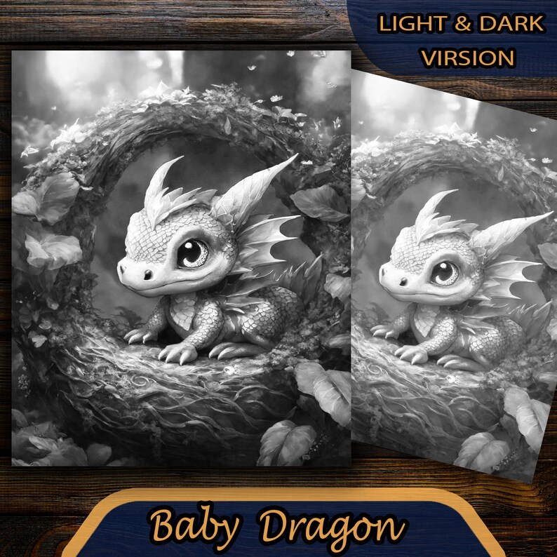 Mythical Creatures Coloring Page Book, Adults & Kids Instant Download ...