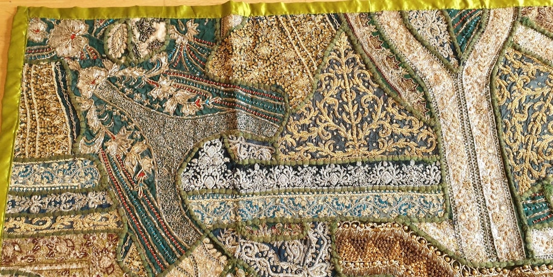 Indian,hand Embroidered Tapestry/ Wall Hanging - Etsy