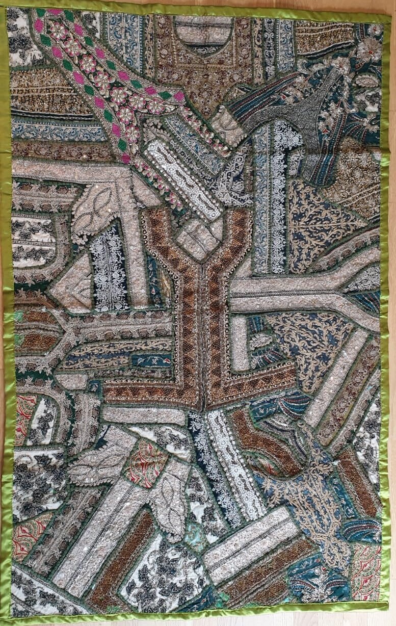 Indian,hand Embroidered Tapestry/ Wall Hanging - Etsy