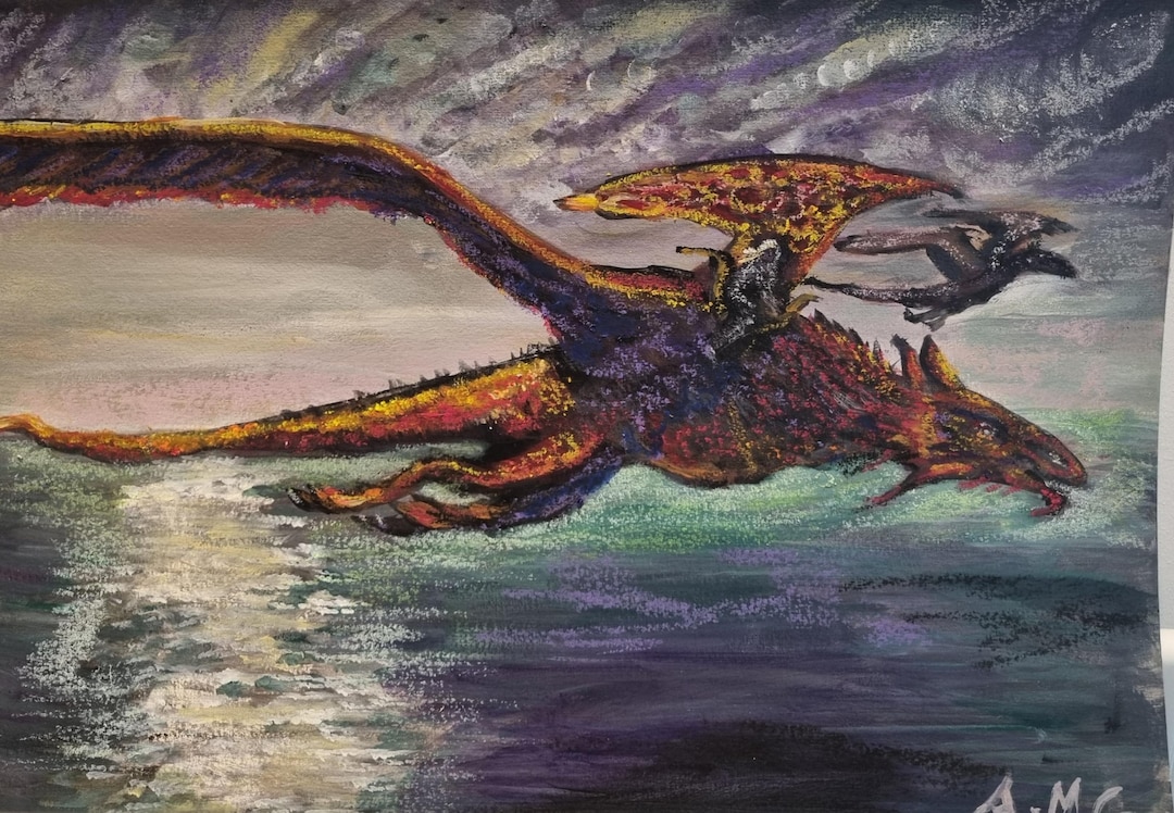 Dragon Riders - HOTD Fan Art Original Painting - Etsy