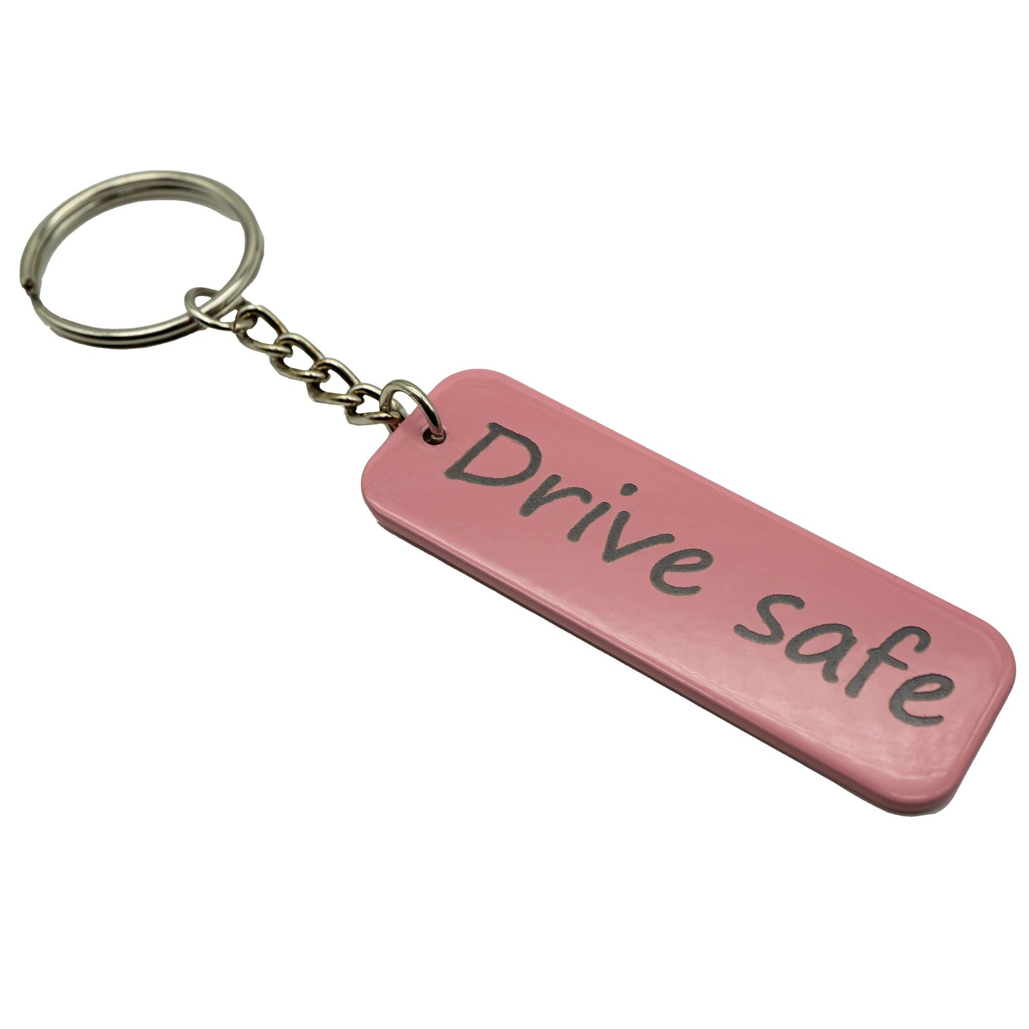 Drive Safe Metal Colored Keychain Gift Car - Etsy