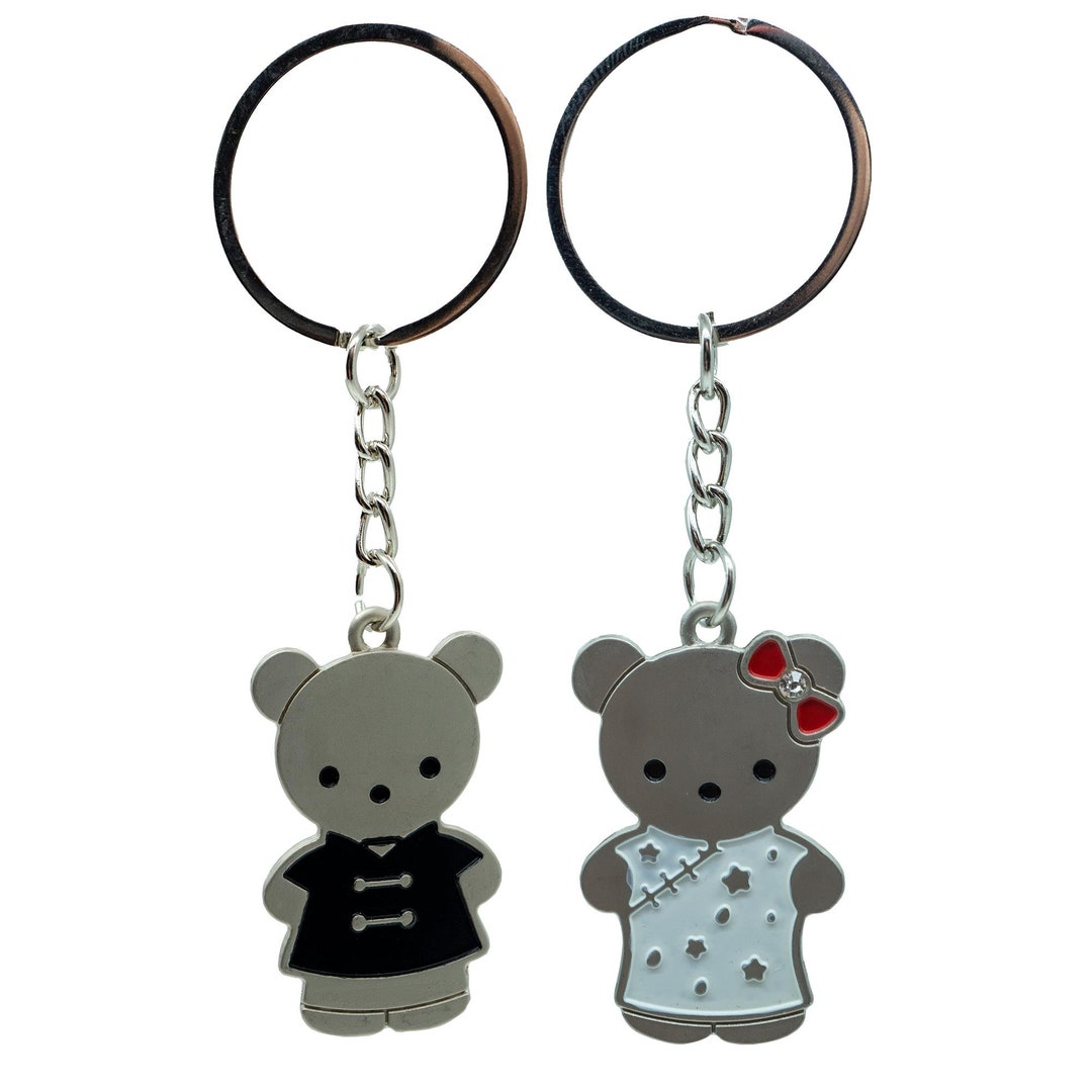 Partner Bear Keychain Made of Metal Bear Teddy - Etsy