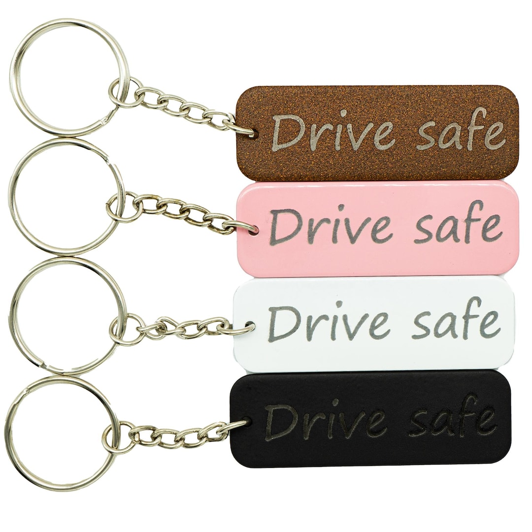 Drive Safe Metal Colored Keychain Gift Car - Etsy