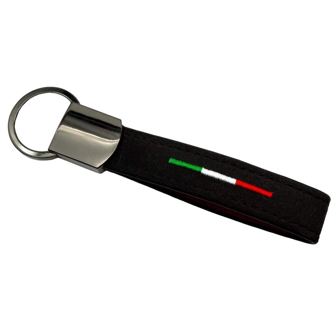 Leather Keychain Italy With Italian Flag - Etsy