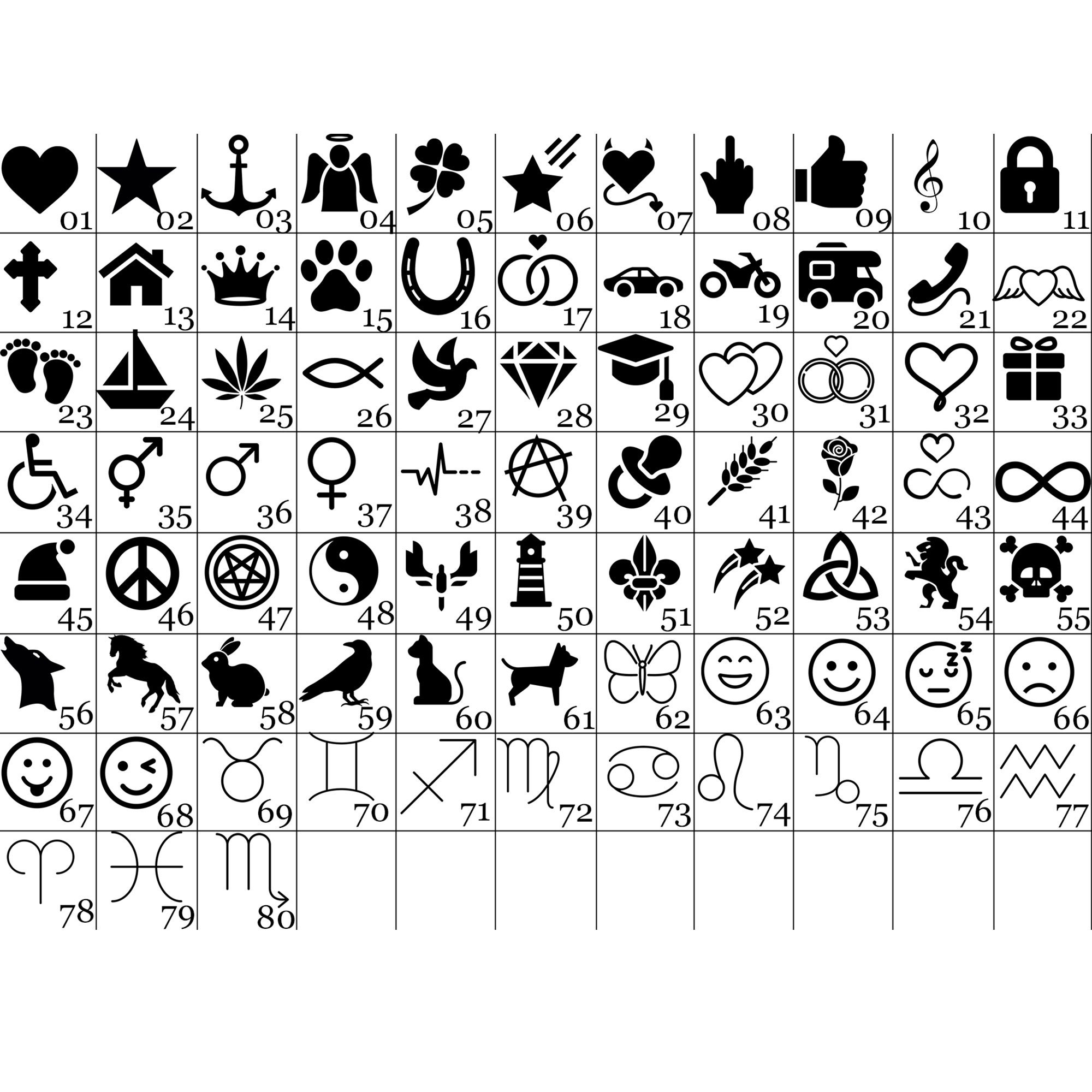 Symbols Engraving - Etsy