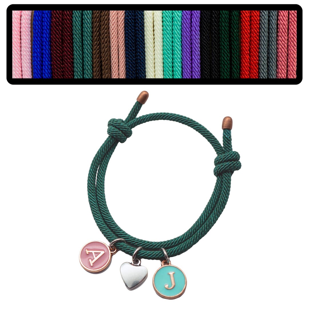 Bracelet Customizable Tau With Letter Partner Bracelet - Etsy