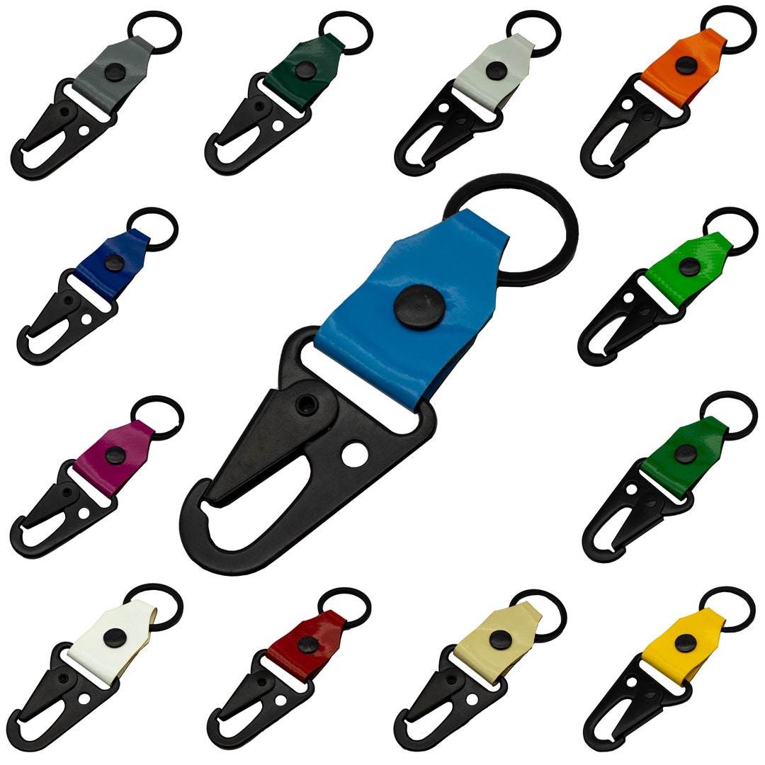 Carabiner Hook Keychain Carabiner With Colored Tarpaulin Fabric - Etsy