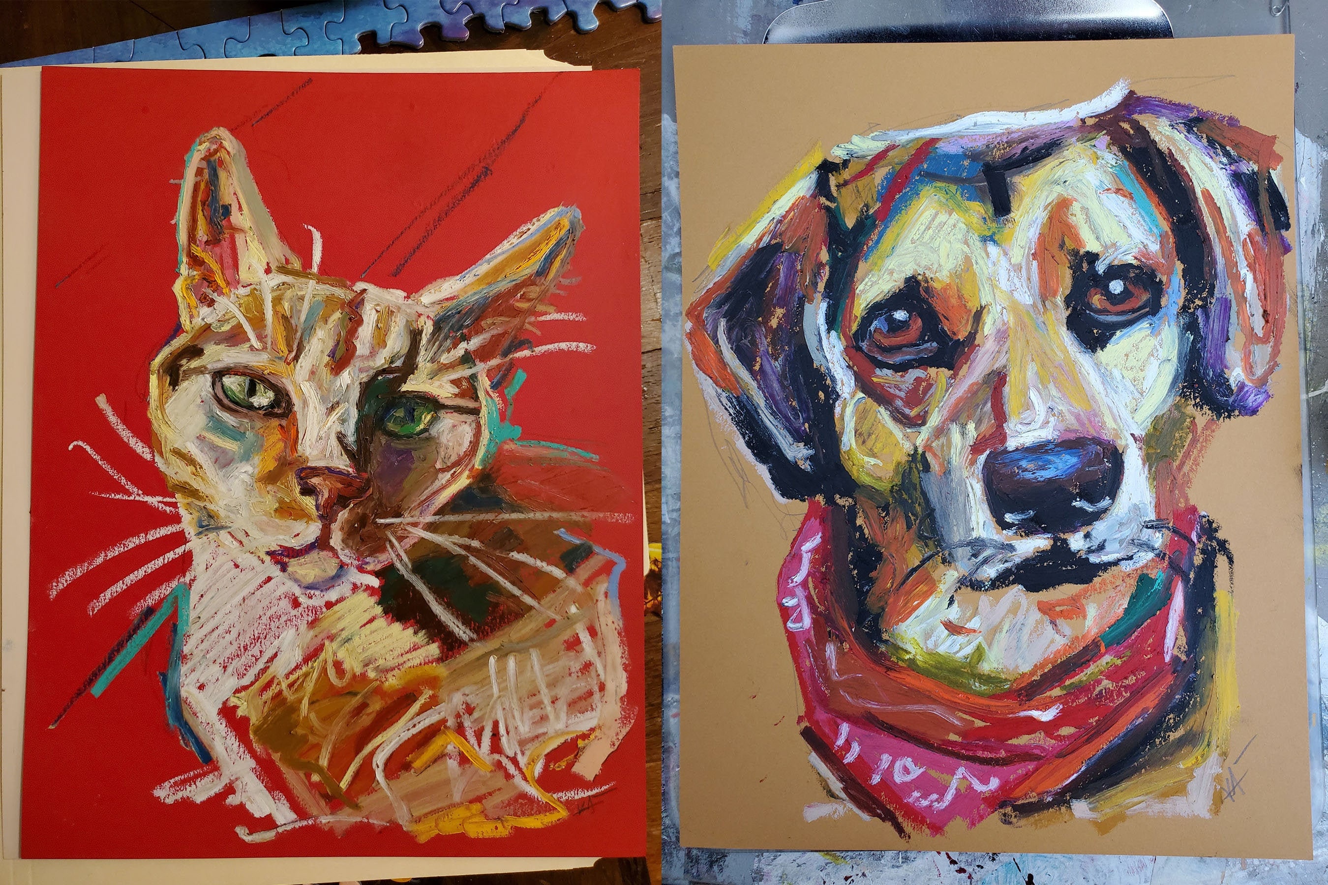 Fluffy Puppy A4 size pastel drawing on Pastelmat paper Art ...