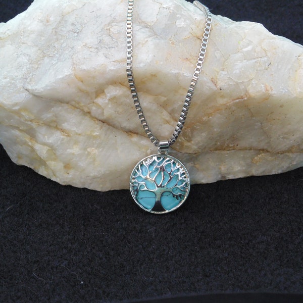 Turquoise Tree of Life Necklace - Etsy