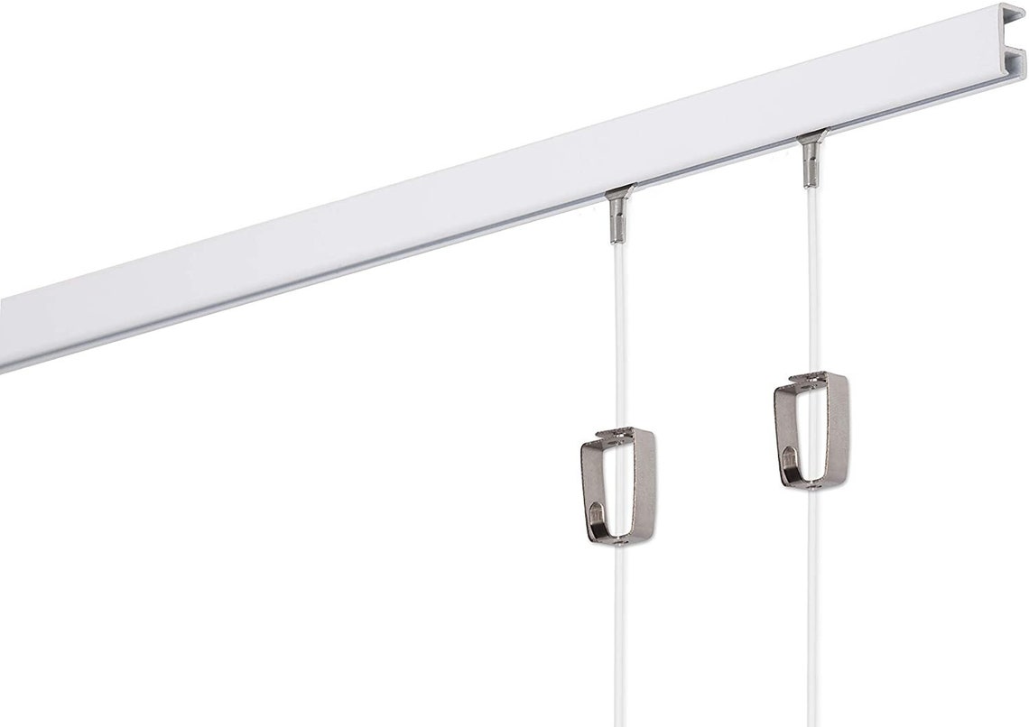 STAS Minirail Picture Hanging System Set - Covers 29.53 Ft of Wall ...