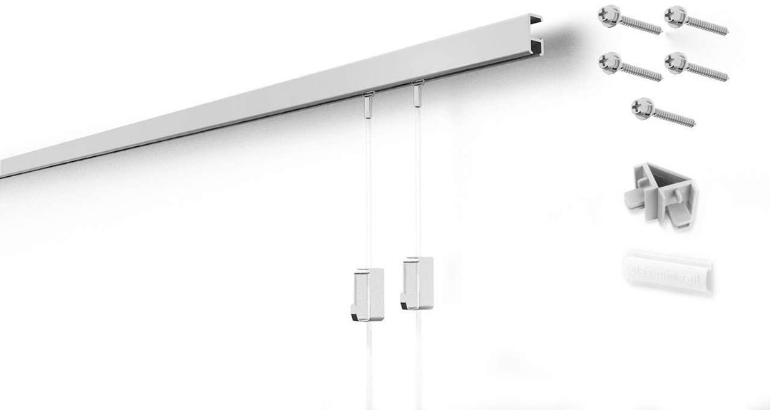 STAS Minirail Picture Hanging System Set - Covers 29.53 Ft of Wall ...